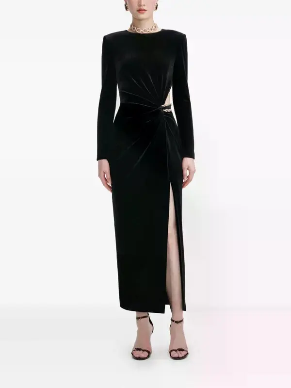 SELF-PORTRAIT Velvet Midi Dress