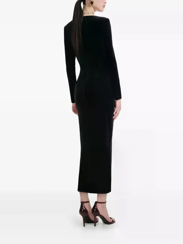 SELF-PORTRAIT Velvet Midi Dress