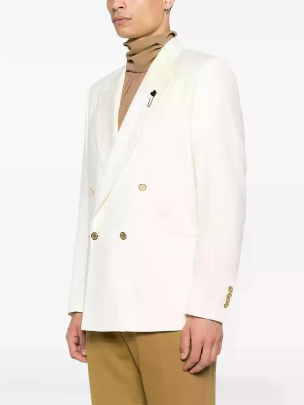 LARDINI Double-breasted Blazer - Neutrals