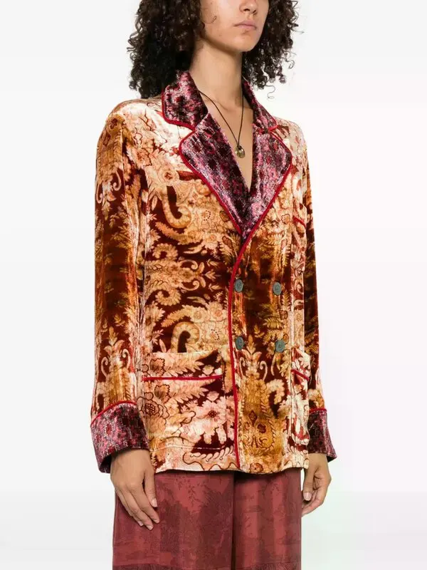 PIERRE-LOUIS MASCIA Paisley-print Double-breasted Jacket