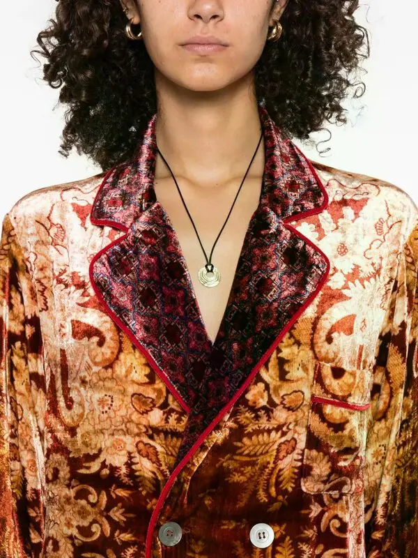 PIERRE-LOUIS MASCIA Paisley-print Double-breasted Jacket