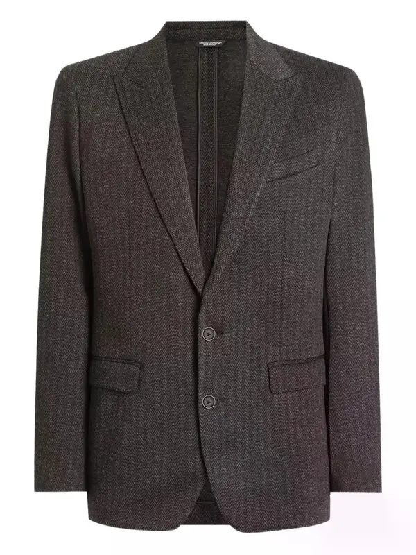 Dolce & Gabbana Pinstriped Single-breasted Blazer - Grey