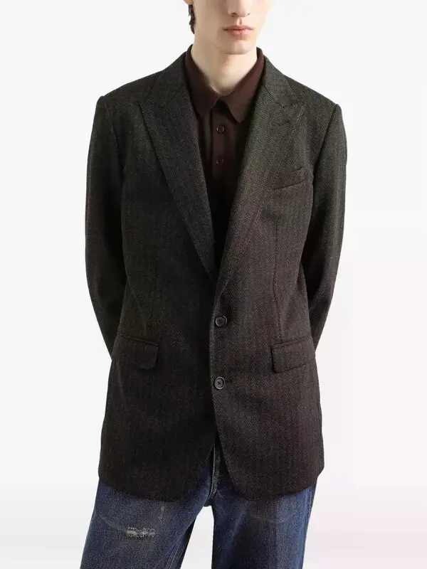 Dolce & Gabbana Pinstriped Single-breasted Blazer - Grey