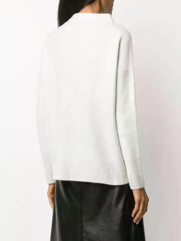 Vince Mock Neck Jumper - Grey