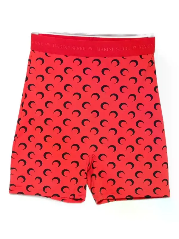 MARINE SERRE Moon Print Shorts - Red