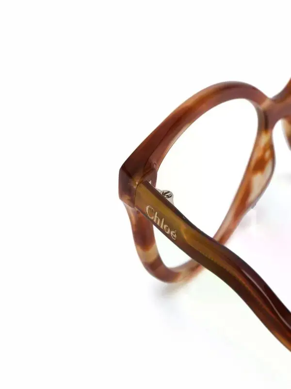 Chloé Wave-arm Round Frame Glasses