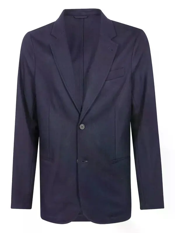 Emporio Armani Two-button Wool Blazer - Blue