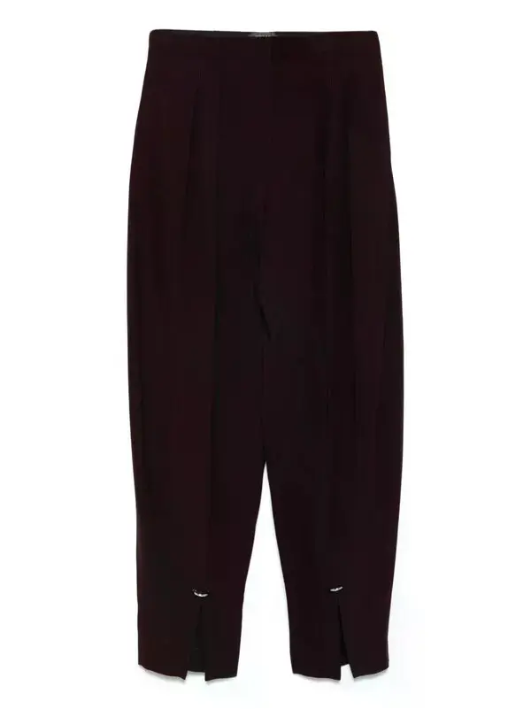 MUGLER Pleated Split-hem Trousers