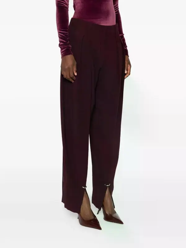 MUGLER Pleated Split-hem Trousers