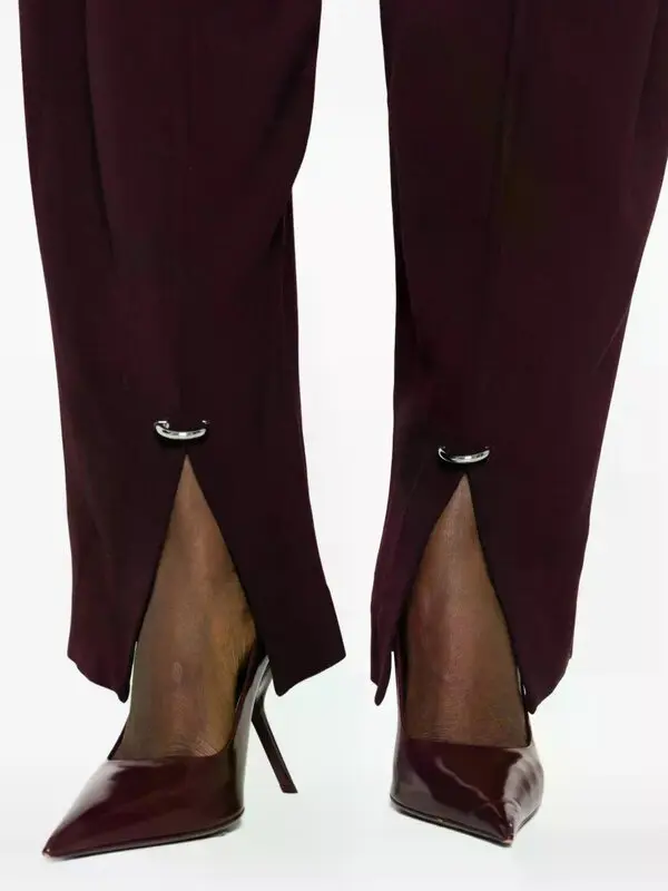 MUGLER Pleated Split-hem Trousers