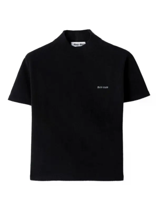 Miu Miu Ribbed Cashmere Turtleneck Sweater