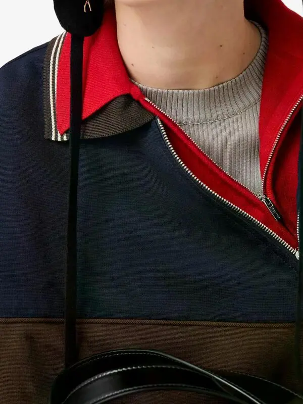 Miu Miu Polo-neck Zipped Sweatshirt