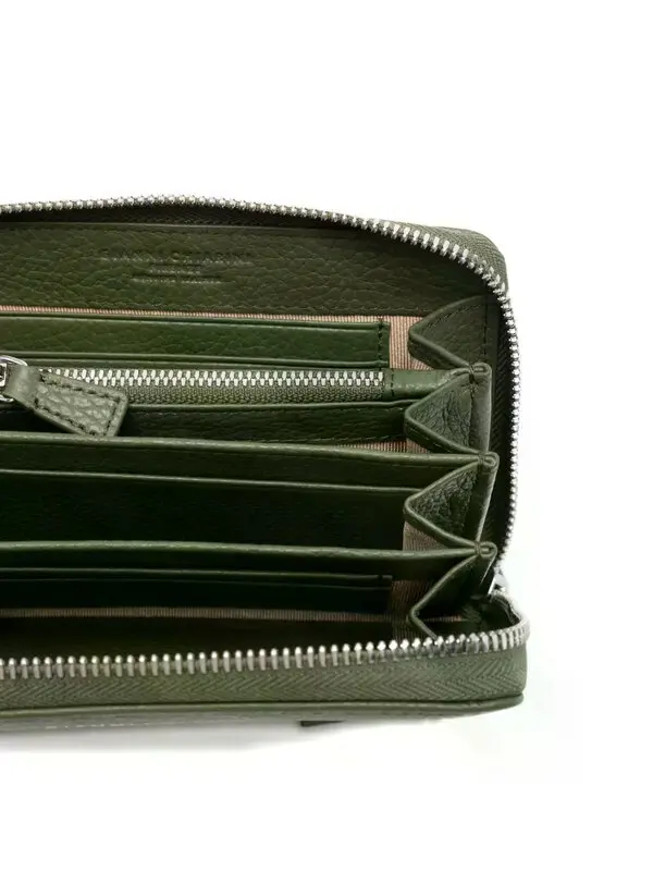GIANNI CHIARINI Grained-leather Zip-around Wallet