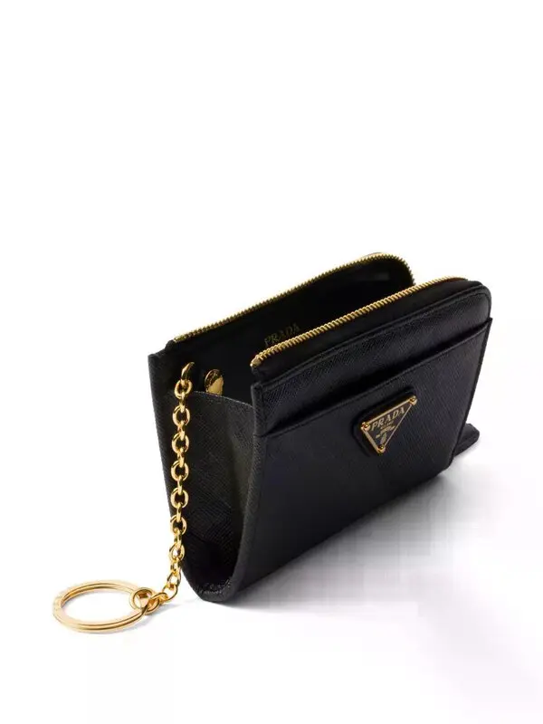 Prada Saffiano Leather Keychain - Black
