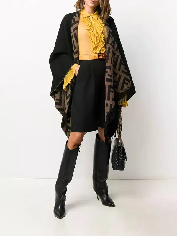 Fendi Monogram Pattern Cape