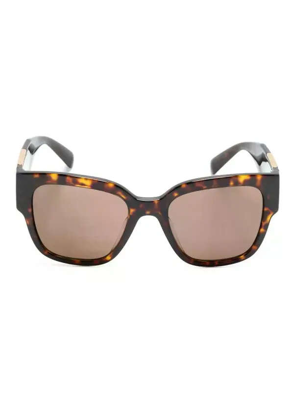 Versace Tortoiseshell Square-frame Sunglasses - Brown