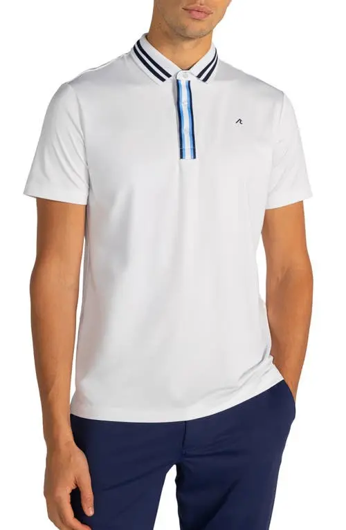 REDVANLY Paulison Tipped Polo - Bright White