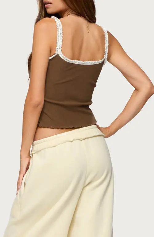 EDIKTED Graphic Crop Tank