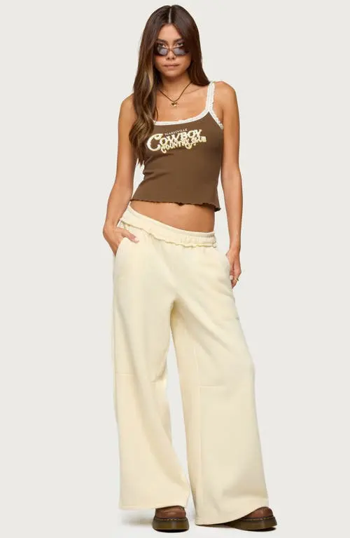 EDIKTED Graphic Crop Tank