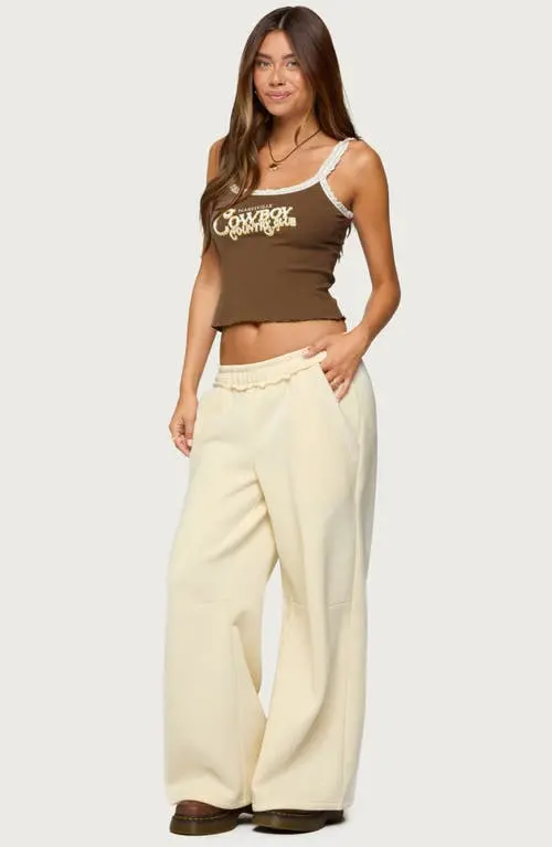 EDIKTED Graphic Crop Tank