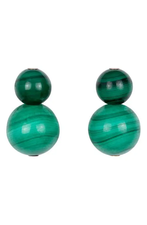 JENNIFER BEHR Cara Drop Earrings - Malachite