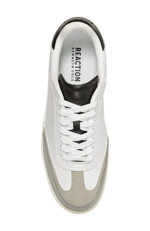 KENNETH COLE Elliot Lace Up Sneakers - White/grey/black