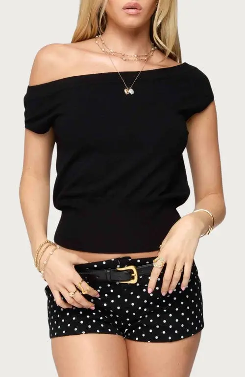 EDIKTED One-shoulder Top - Black