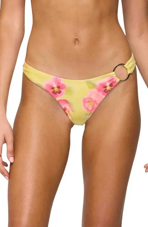 EDIKTED Floral O-ring Bikini Bottom - Yellow