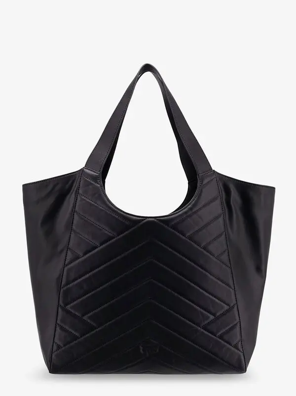 Pinko Quilted Leather Shoulder Bag - Black