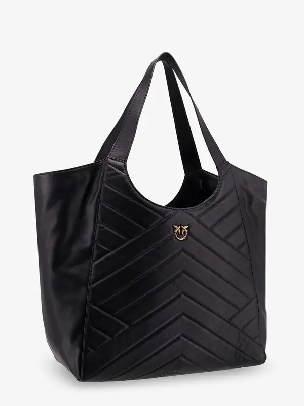 Pinko Quilted Leather Shoulder Bag - Black