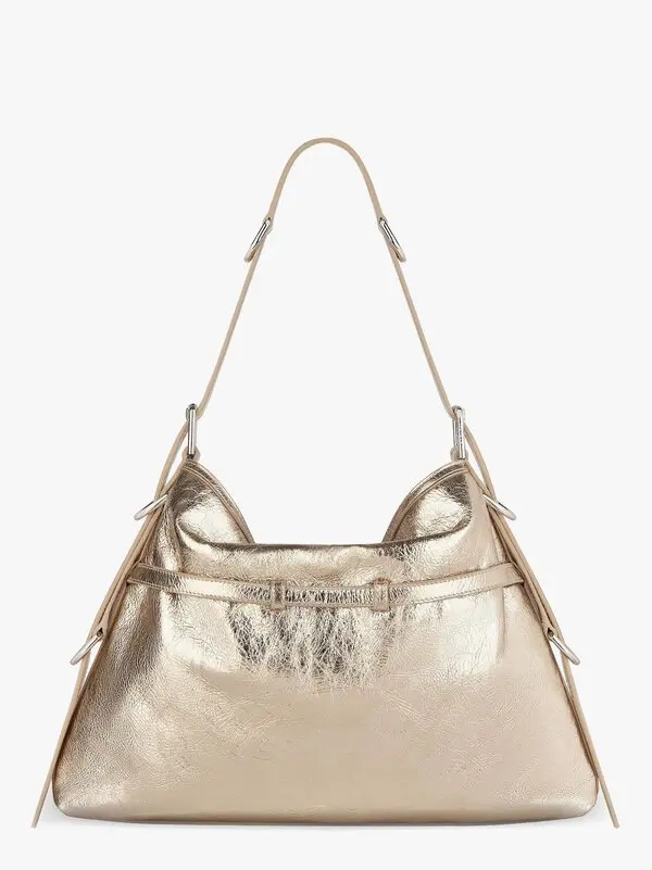 Givenchy Voyou Metallized Leather Shoulder Bag