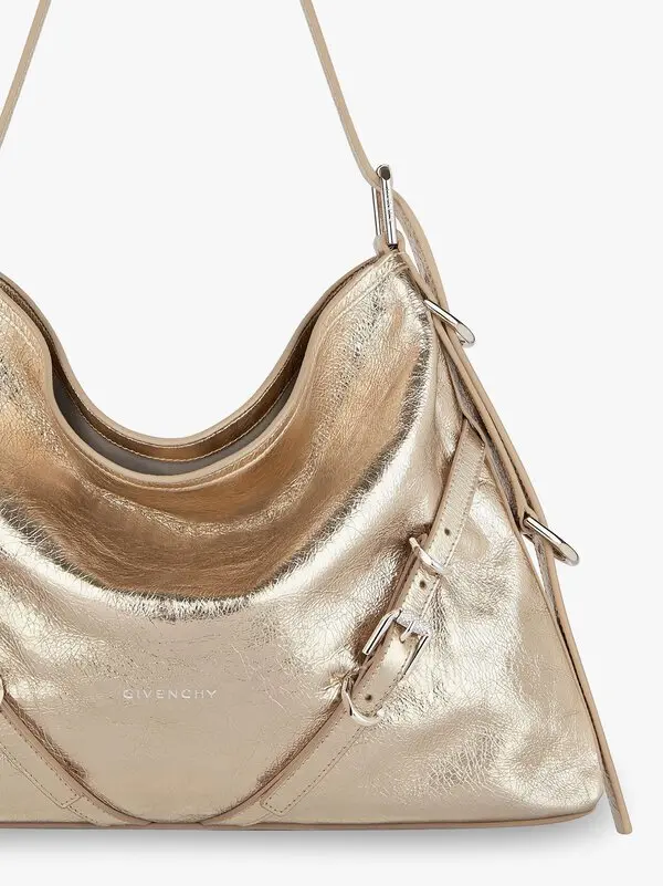 Givenchy Voyou Metallized Leather Shoulder Bag