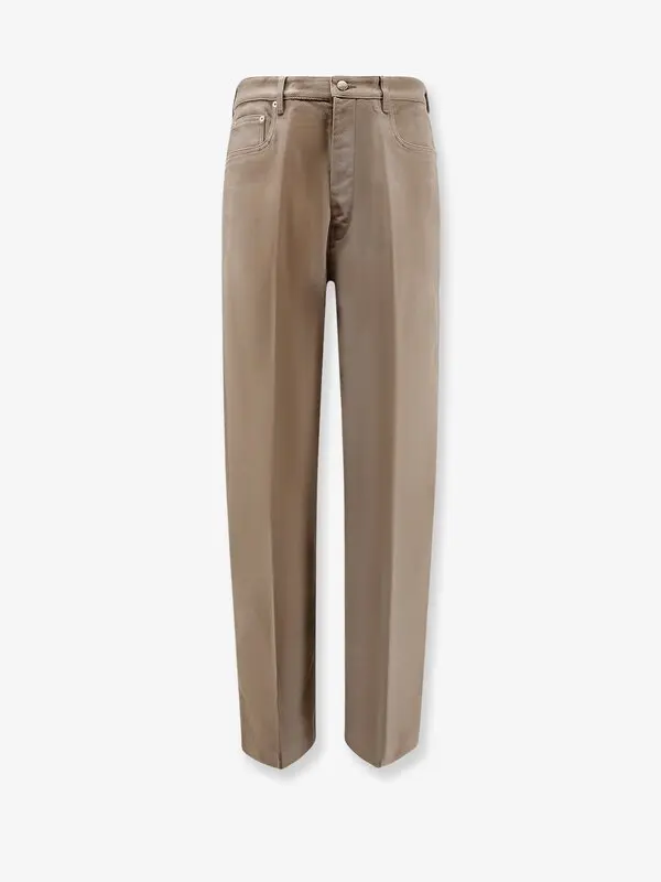 Rick Owens Geth Certified Cotton Wide Leg Trousers - Grey