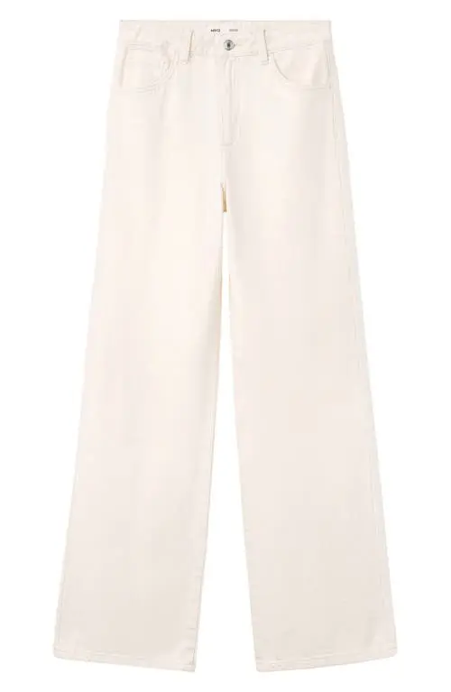 Mango Danila High-waist Wide-leg Jeans - Ecru