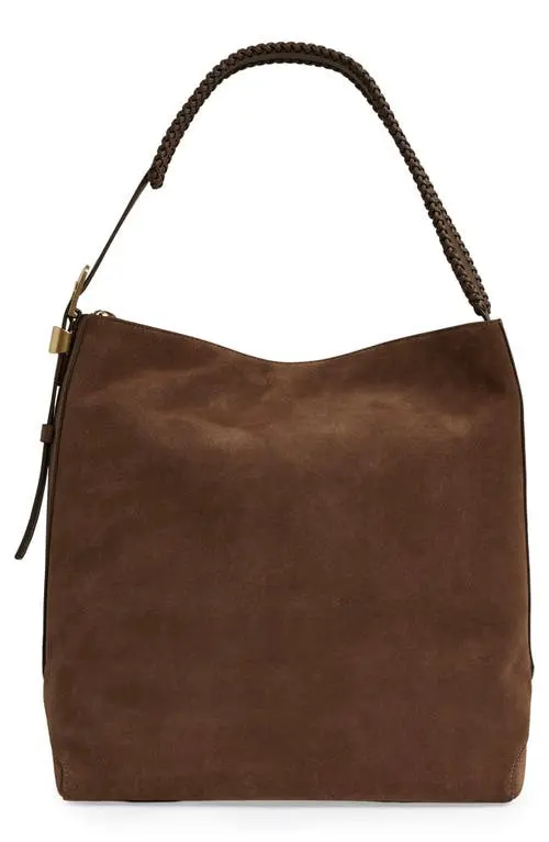 REISS Suede Hobo Bag