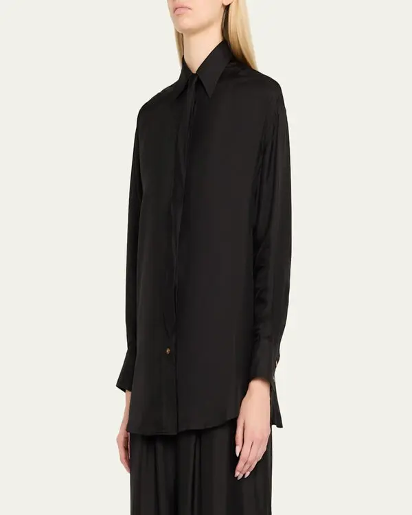 Zimmermann Relaxed Long-sleeve Tie Shirt
