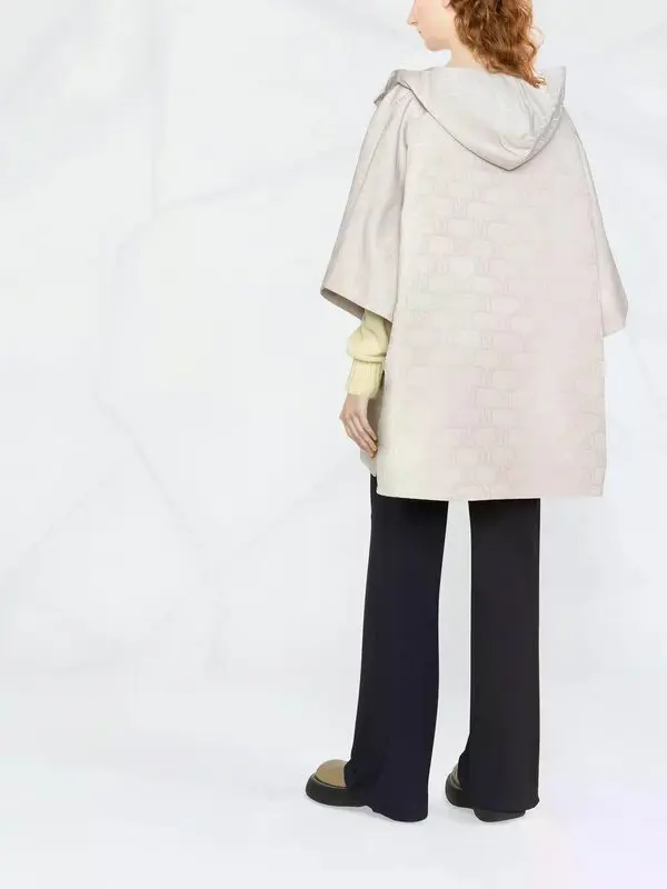 Max Mara Monogram Jacquard Satin Coat