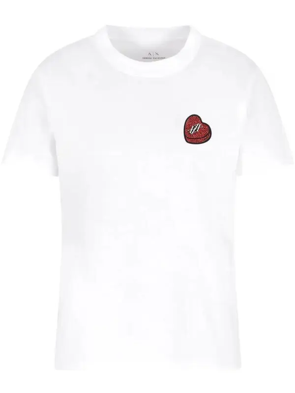 Armani Exchange Logo Appliqué T-shirt - White