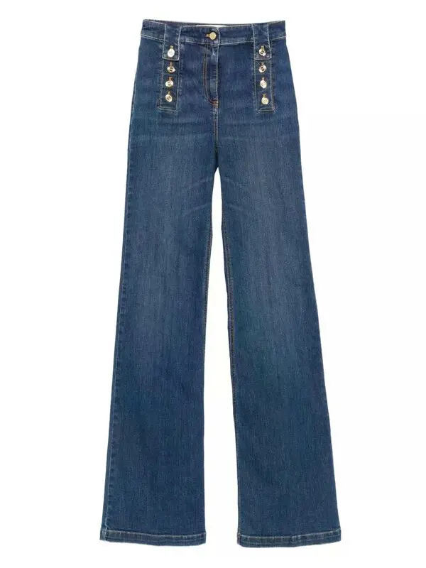 Elisabetta Franchi Button-detailed Jeans