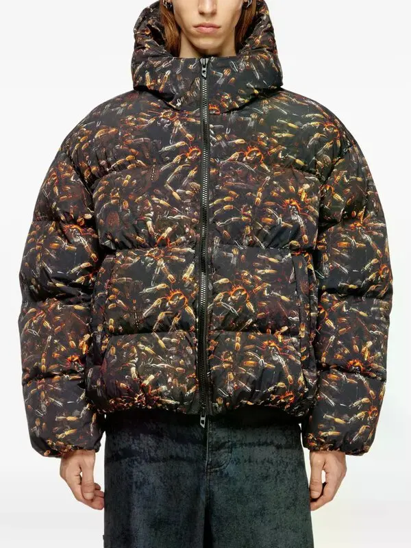 DIESEL® W-spider Padded Jacket - Black
