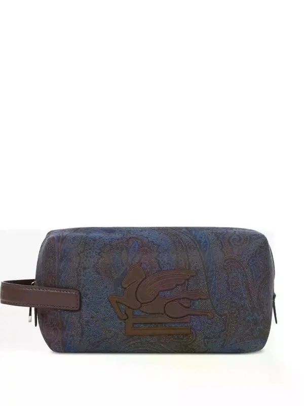Etro Jacquard Wash Bag - Blue