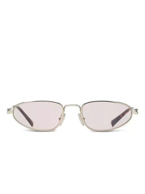 Miu Miu Oval-frame Metal Sunglasses - Pink