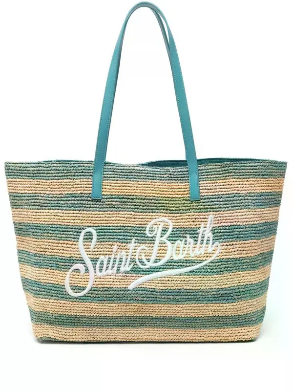 MC2 SAINT BARTH Raffia City Tote Bag - Neutrals