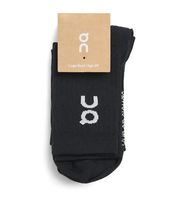 On High-cut Logo Socks - Black