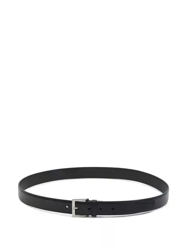 Saint Laurent Square Buckle Leather Belt - Black