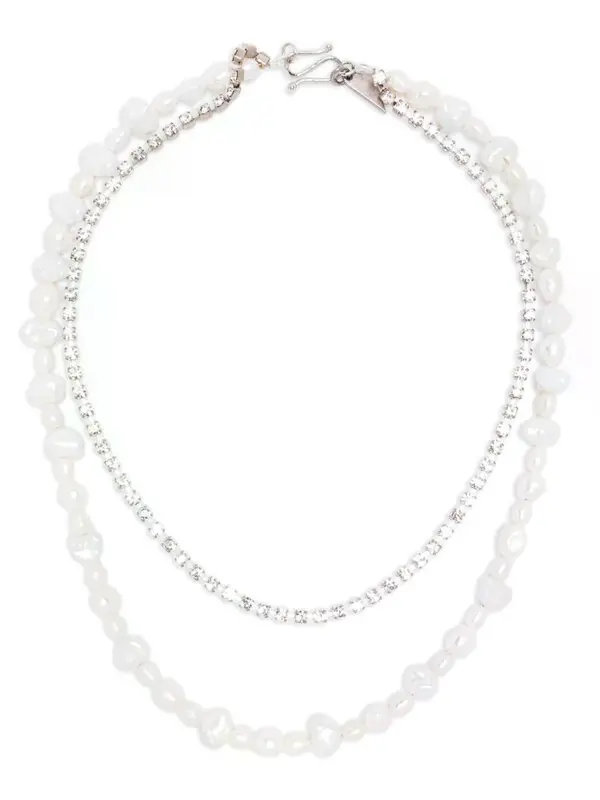 FORTE_FORTE Pearl-embellished Necklace - Silver