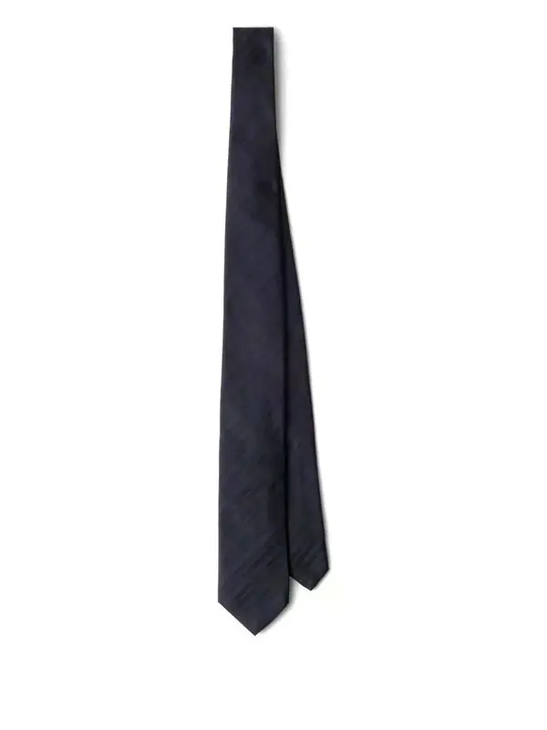 Prada Striped Silk Neck Tie - Blue