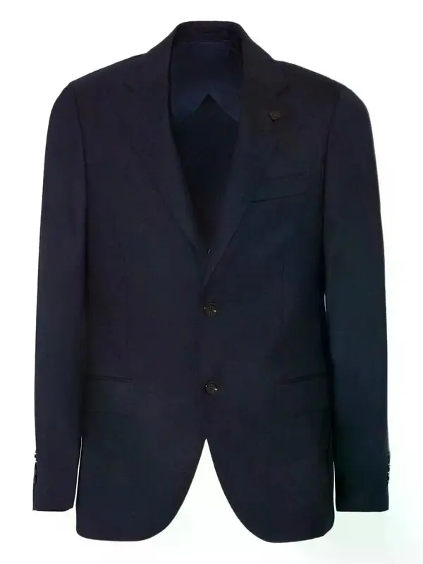 LARDINI Single-breasted Brooch Detail Blazer