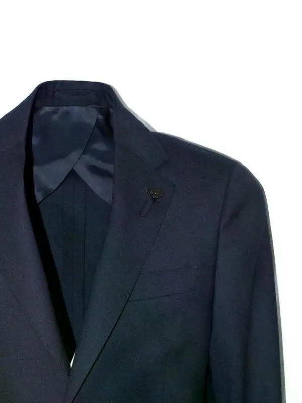 LARDINI Single-breasted Brooch Detail Blazer