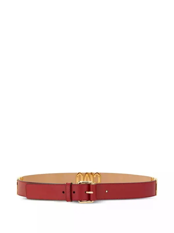 Moschino Leather Belt - Red